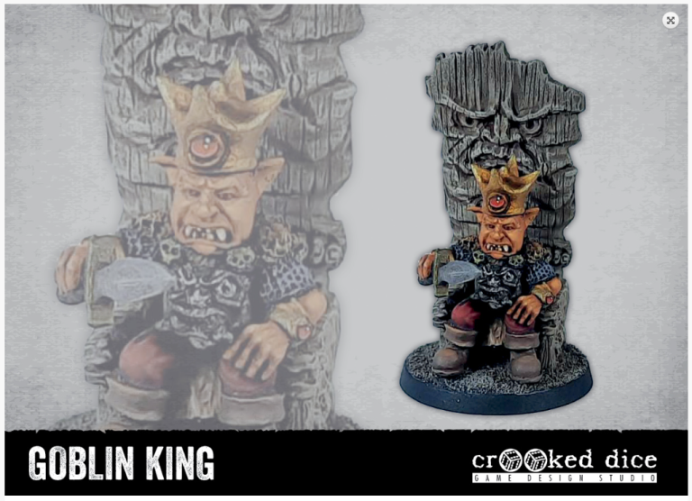 Crooked Dice – 7TV – Fantasy – Goblin King – Resin Miniature – The Pit ...